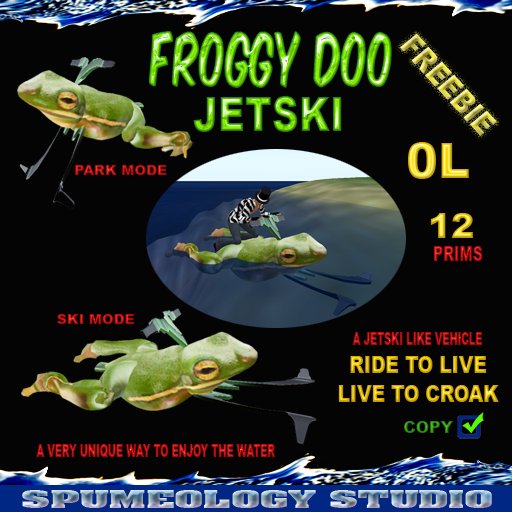 Second Life Marketplace - FROGGY DOO JETSKI - FREEBIE!! tagfantasy